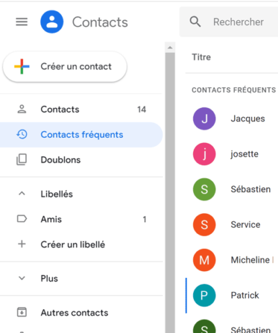 Ajouter un contact dans votre carnet d'adresses Gmail