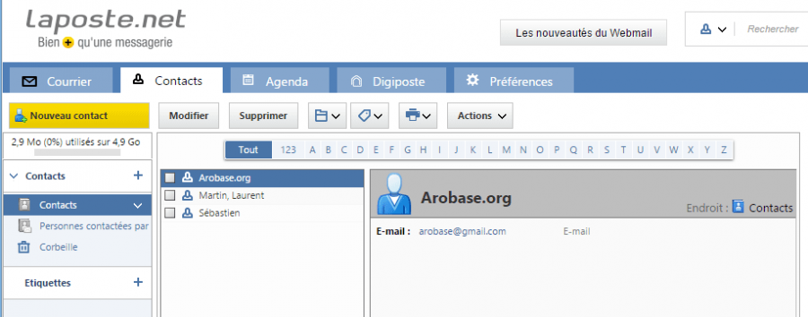 Ajouter un contact dans votre carnet d'adresses sur LaPoste.net Ajouter un contact dans votre carnet d'adresses sur LaPoste.net